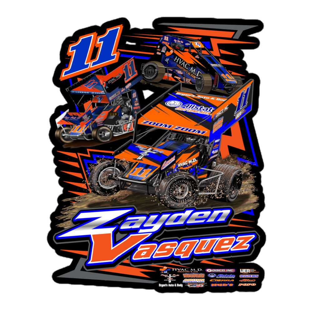 Zayden Vasquez 2025 Sticker – Born to Race Threads