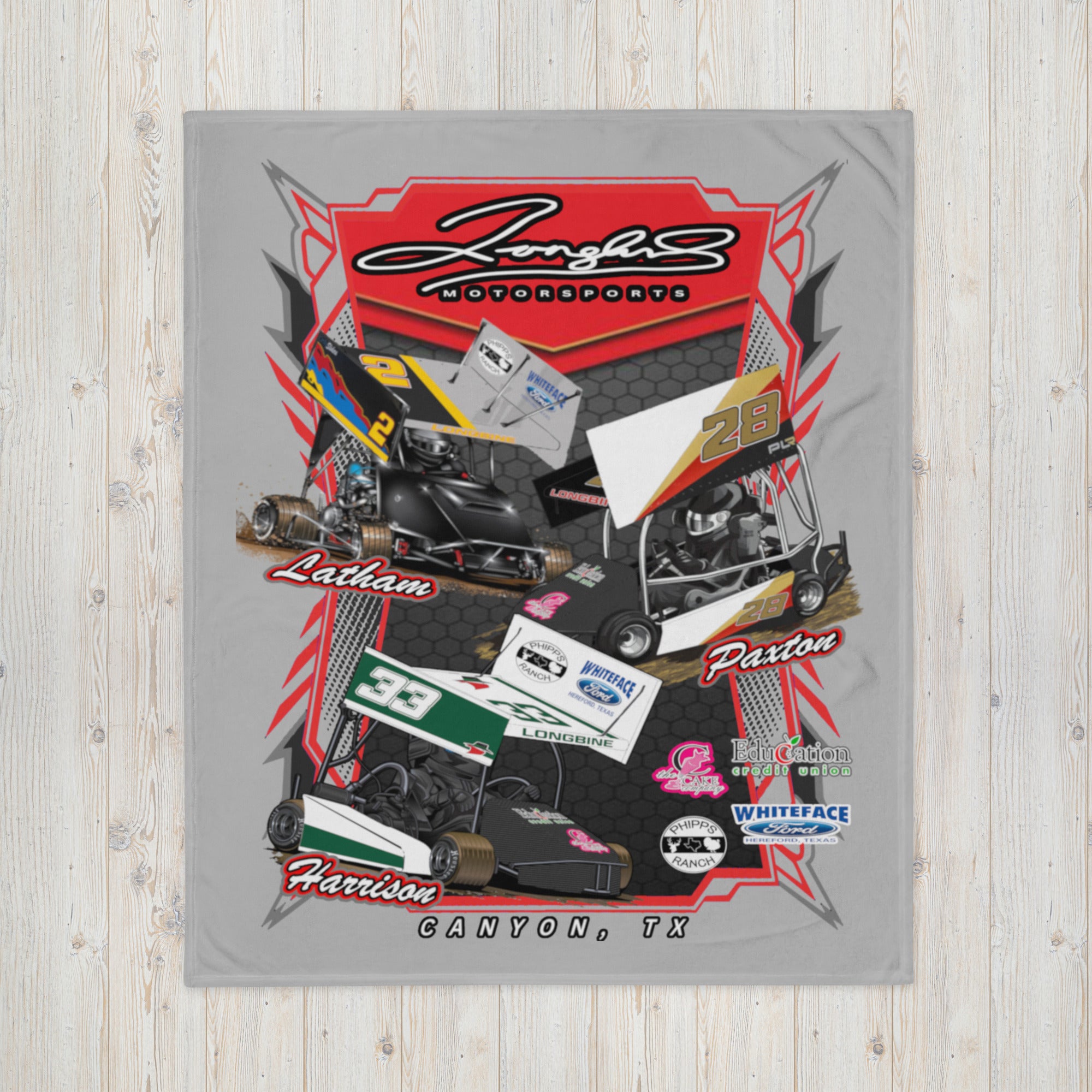 Longbine Family Racing Throw Blanket – Born to Race Threads